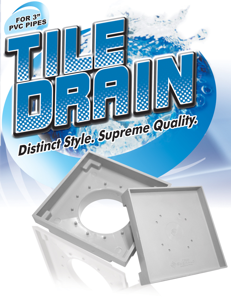 Tile Drain - Emerald Vinyl